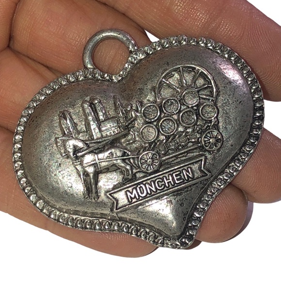 Jewelry | Monchen Germany Fine Pewter Large Heart Marker 92 Zinn | Poshmark